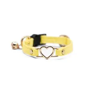 LOVEHOUND Cat Collar With Gold Hardware - Yellow