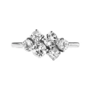 LEE RENEE White Topaz Gemstone Clustered Ring