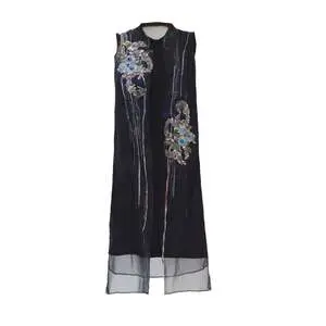 SANIYA KHAN Crystal Forest Long Vest