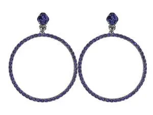 VICKISARGE Large Hoop Clip-on Earrings - Purple