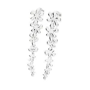 LUCY QUARTERMAINE Sterling Taper Splash Drop Earrings - Silver