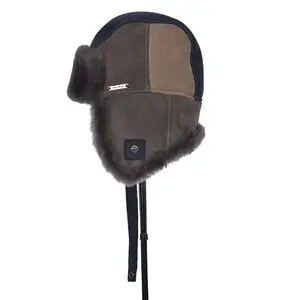 OWEN BARRY Sheepskin Trapper Hat - Blue