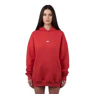 MYSIMPLICATED Cotton Hoodie With Graphic Back Print - White/red