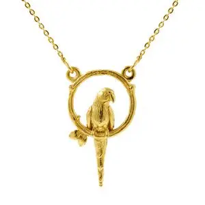 LEE RENEE Parakeet Pendant Necklace Gold