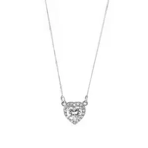 CHIARELLA Central Heart Necklace - Silver