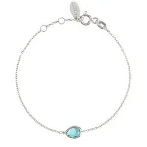 LATELITA Pisa Mini Teardrop Bracelet - Silver/blue