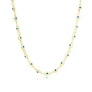 ECE LONDON The Nazar Ii Necklace - Blue/gold