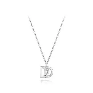 DIDIER DUBOT Miss. Doux Double D Pendant Necklace - Silver