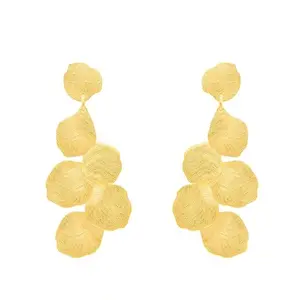 MARCIA MORAN 18k -plated Organic Petal Dangle Earrings - Gold