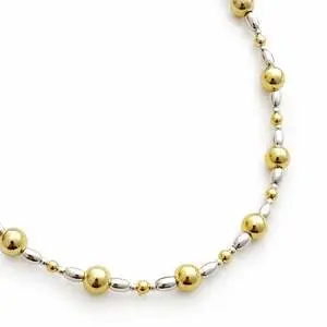 THE PHEIA Fine Two Tone Mixed Bead Necklace - Gold/silver