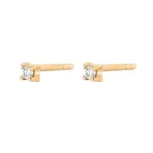 ZOHREH Mini Diamond Stud Earrings - Gold