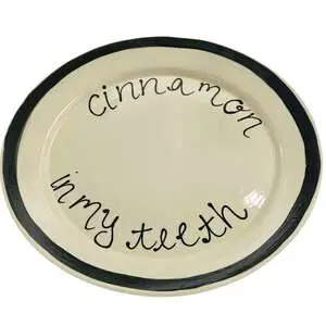 L&CLAY CERAMICS Cinnamon In My Teeth Dinner Plate - Black
