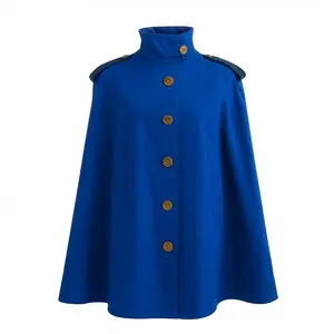 BEIRA Nadia Waterproof Cape With Contrast Lining - Blue