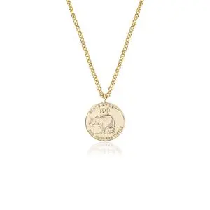 ATELIER PETITES PIERRES Thousand Kisses Luck Money Chain Necklace - Gold