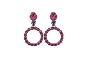 VICKISARGE Small Hoop Clip-on Earrings - Pink