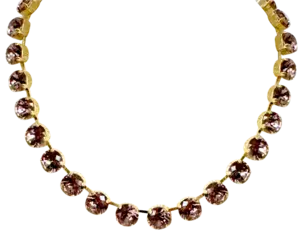 LAURA GRAY Adjustable Crystal Riviera Necklace - Purple
