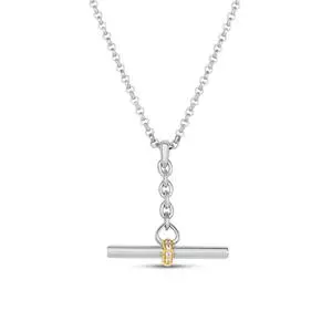 DINNY HALL My World T-bar Pendant With Diamonds - Silver