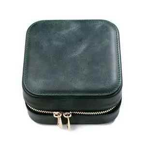 ROARCRAFT Leather Travel Jewelry Case - Green