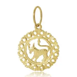 Maya Brenner Designs 14k Yellow Taurus Zodiac Pendant - Gold