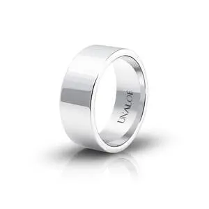 UNALOE French Style Band In Sterling Silver Silver
