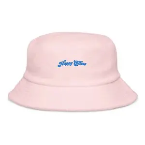 QUILLATTIRE Happy Offline Terry Cloth Bucket Hat - Pink/blue