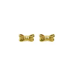 GOLD & HONEY Petite Bow Stud Earrings - Gold