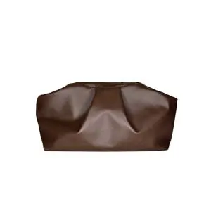 RUJ HERITAGE Puffy Nappa Leather Clutch - Brown
