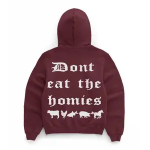DONT EAT THE HOMIES Og Oversized Hoodie - Red