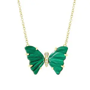 KAMARIA Malachite Butterfly Necklace - Green