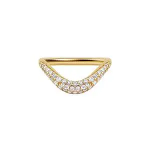 Arte Madrid Sierra Pavé Contour Nesting Ring - Gold