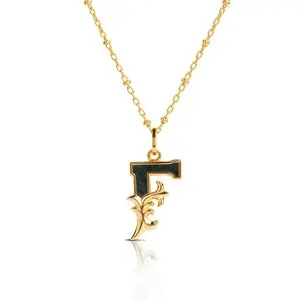 KASUN LONDON Plated Initial Pendant Necklace - Gold