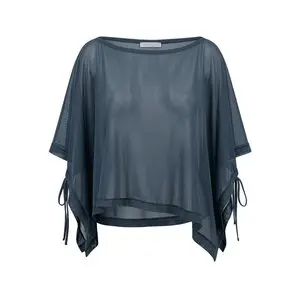 SEROTONE SWIM Mesh Rectangle Swim Cover Up Top - Blue