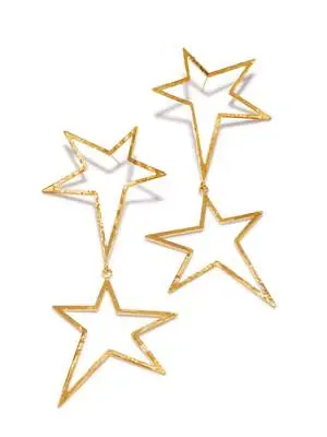 JAREDJAMIN Shooting Star Dangle Earrings - Gold