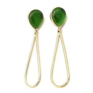 LALA SALAMA Glass Teardrop Earrings
