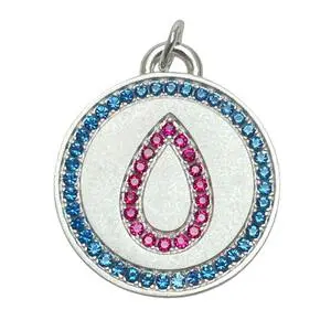 DOROTA LASAK Sweet Blood Sterling Silver Charm - Blue/pink/silver