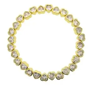 OLIVIA LE Heart Cubic Zirconia Tennis Bracelet - White
