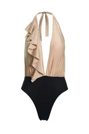 PAOLA AMADOR La Crème Zeus One Piece Swimsuit - Gold/black
