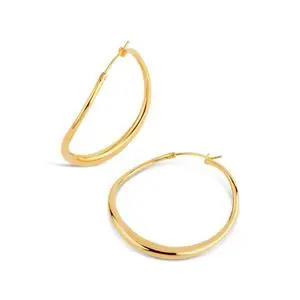 DINNY HALL Wave Gold Large Hoop Earrings - Gold/yellow