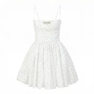 NUAJE NUAJE Ruched Cotton Mini Dress - White