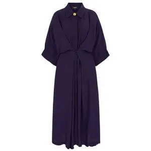 POLKO Collared Kimono Midi Dress