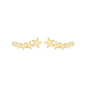 POSH TOTTY DESIGNS 9ct Shooting Star Climber Earrings - Gold