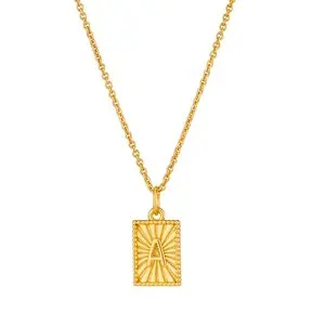 POSH TOTTY DESIGNS Sunbeam Initial Charm Necklace - Gold