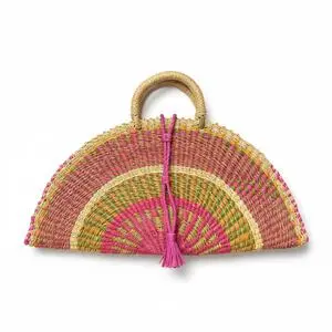 Women's Pink Straw Bags