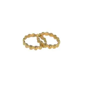JAGGED HALO JEWELRY Eternity Skull Ring - Gold