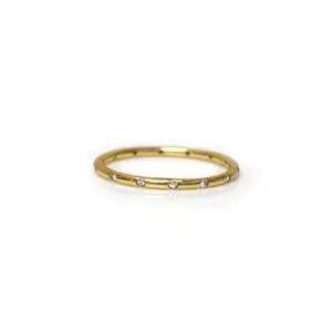 LA KAISER Solid Gold Diamond Eternity Band - Yellow