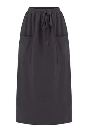 PERALUNA Nora Midi Knit Skirt - Grey