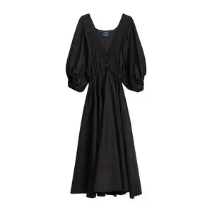 Puffed Sleeve Maxi Dresses