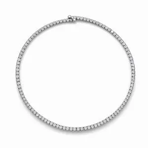 JAGGED HALO JEWELRY Luminous Crystal Collar Necklace - Silver