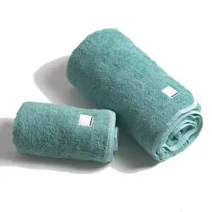 MARSHMELLOW FABRICS Set Of Heavyweight Bath Towel- Light - Green