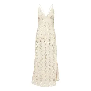 AMY LYNN Sylvia Crochet Maxi Dress - Beige